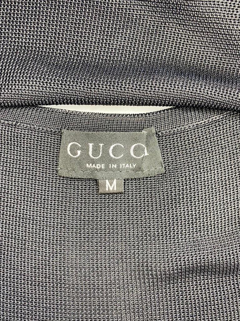 S/S 1997 Gucci by Tom Ford Backless Black Knit Viscose Semi-Sheer ...