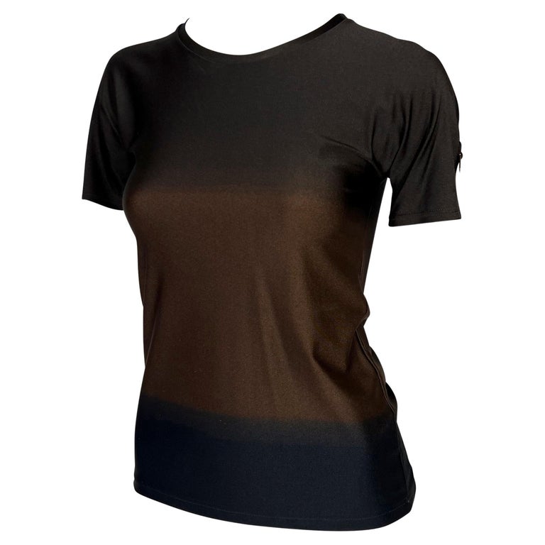 S/S 1997 Gucci by Tom Ford 'G' Medallion Brown Navy Ombré Stretch Swim ...