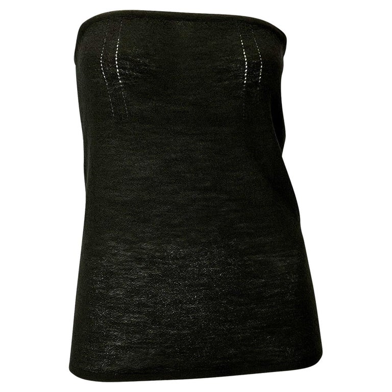 S/S 1997 Gucci by Tom Ford Runway Olive Green Stretch Knit Wool Blend ...