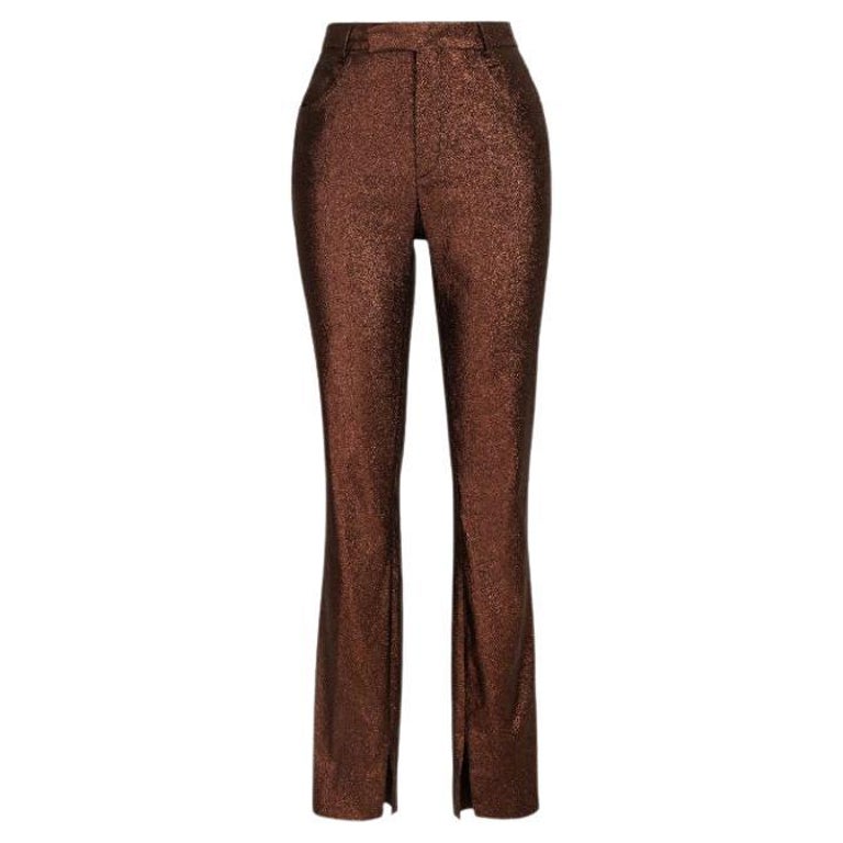 S/S 1997 Gucci S/S Copper Lurex Disco Pants For Sale at 1stDibs