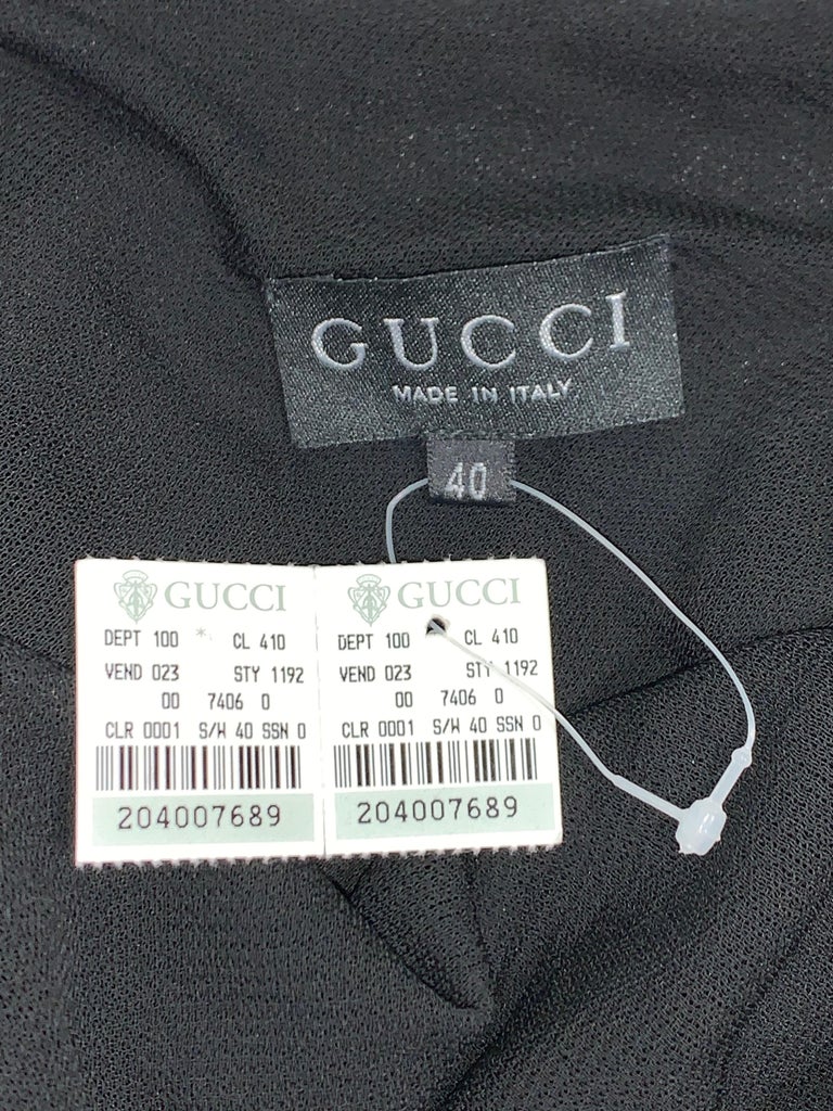 S/S 1997 Gucci Tom Ford Ad Sheer Black Backless Chain Straps Dress For ...
