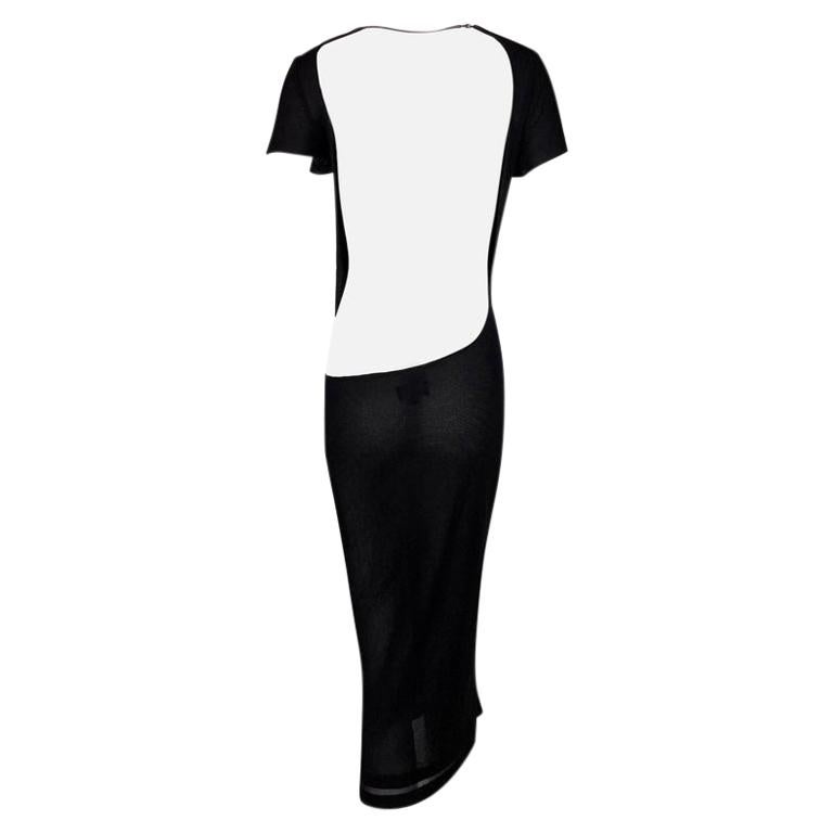 F W 2003 Gucci Tom Ford Runway Black Silk Off Shoulder Wiggle Dress At