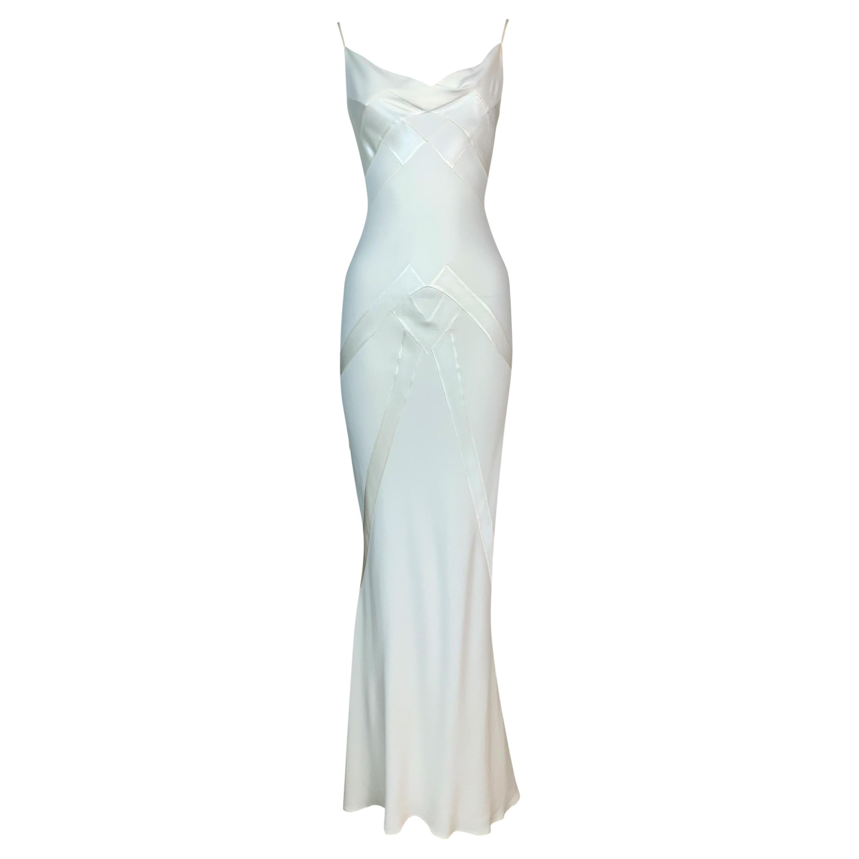 John Galliano For Christian Dior 1998 Bias Cut Lingerie Slip Dress At