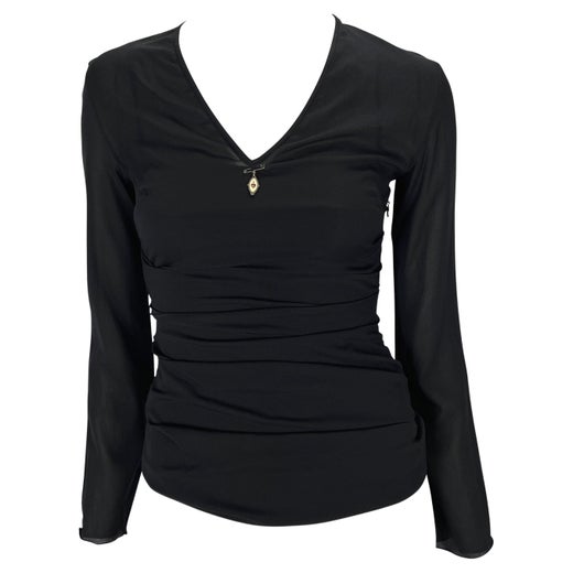 Dolce and Gabbana Yellow Majolica Print Silk Fringed Crop Top S at 1stDibs