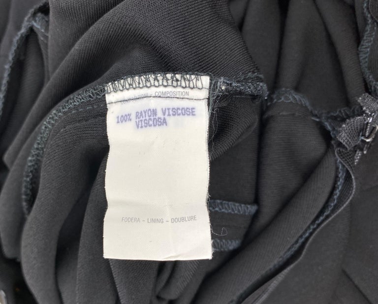 S/S 1998 Gucci by Tom Ford Black Stretch Viscose Long Sleeve Gown For ...