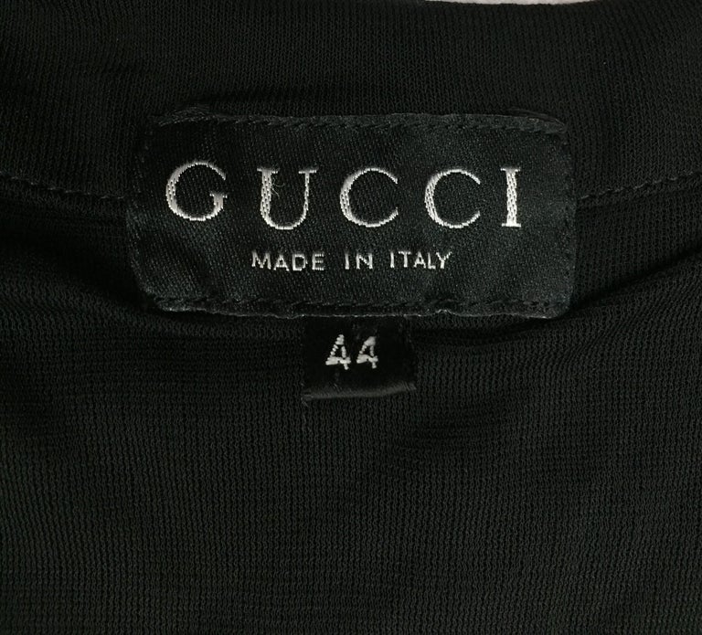 S/S 1998 Gucci by Tom Ford Crystal G Black Halter Long Gown Dress 44 at ...