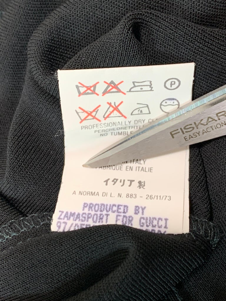 S/S 1998 Gucci by Tom Ford High Neck Black Bodystocking Maxi Dress at ...