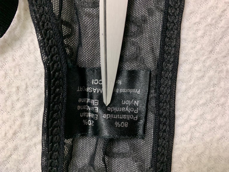 S/S 1998 Gucci by Tom Ford Runway Black Raised Logo Monogram Crystal ...