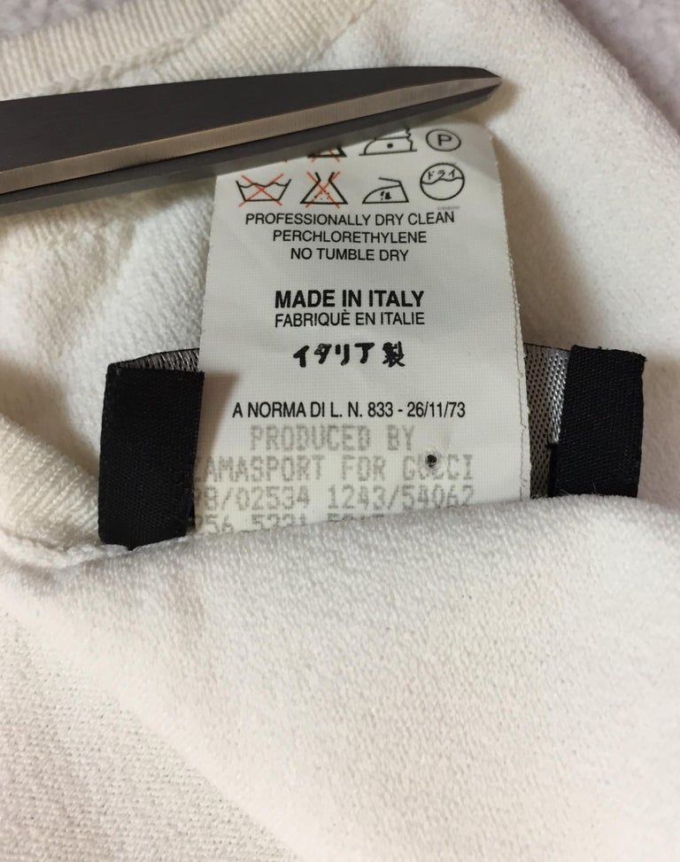 S/S 1998 Gucci by Tom Ford White Knit Bodycon Backless Crop Top at 1stDibs