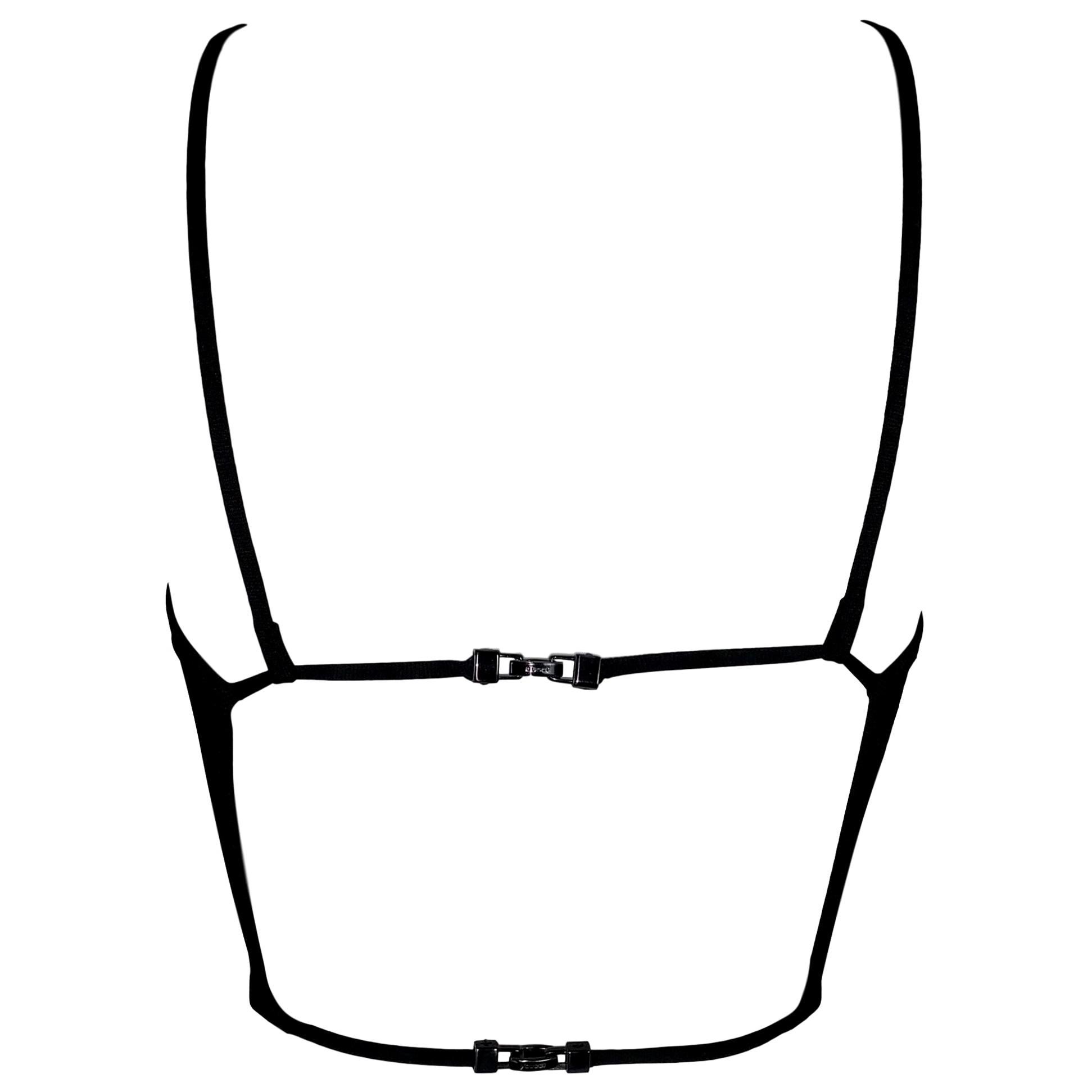 S/S 1998 Gucci by Tom Ford Runway Black Raised Logo Monogram Crystal ...