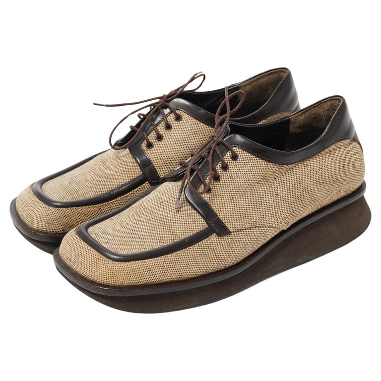 prada platform loafers brown