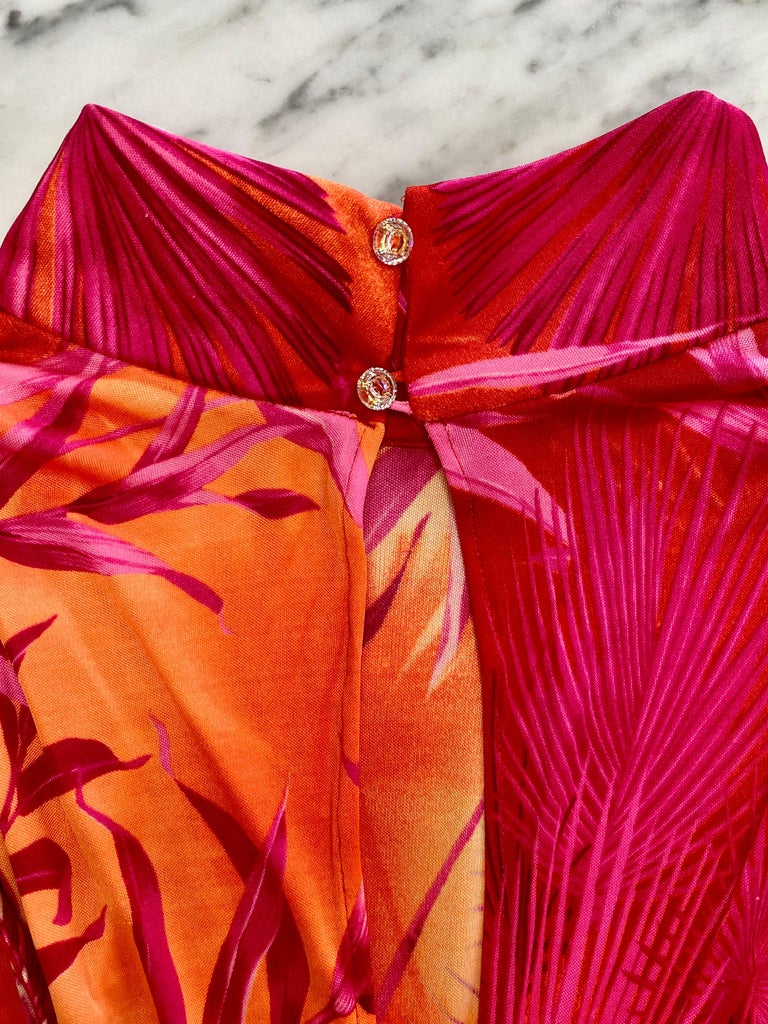 S/S 2000 Gianni Versace Pink Jungle Dress by Donatella Versace For Sale ...