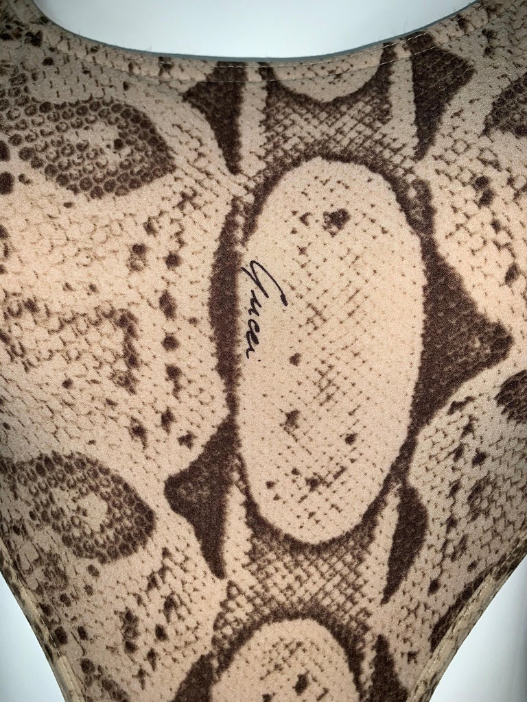 S/S 2000 Gucci Tom Ford Runway Snakeskin Print Cut-Out Monokini ...