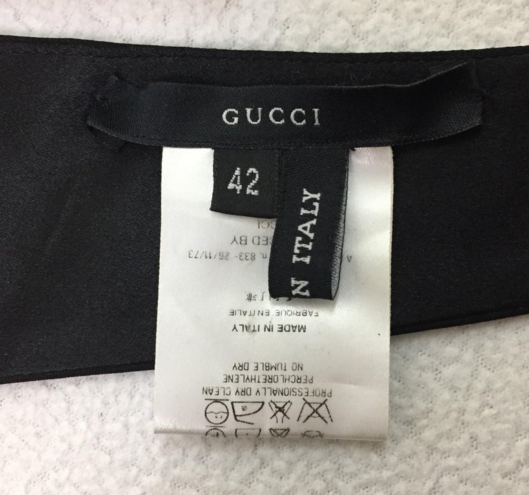 S/S 2001 Gucci Tom Ford Runway Black Wrap Bra Crop Top and Sheer Dress ...
