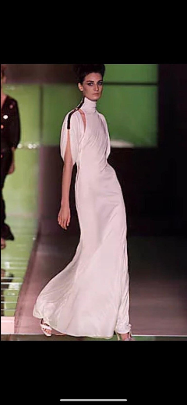 S/S 2001 Vintage Gianni Versace Couture Embellished White Turtleneck ...