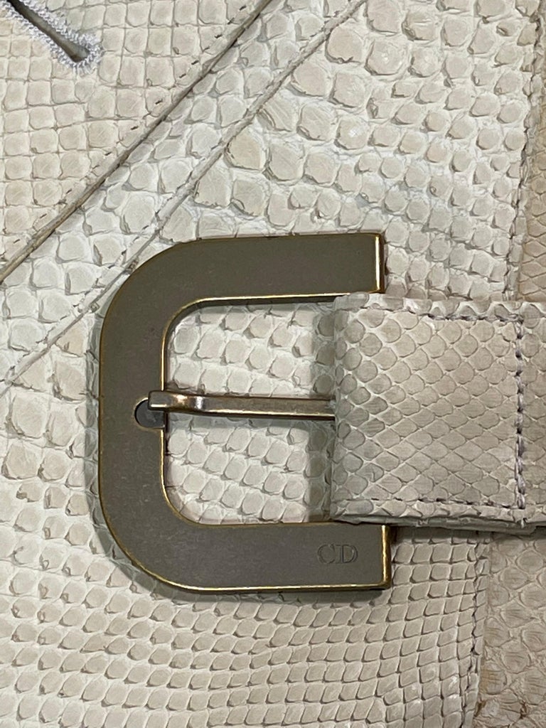 S/S 2002 Christian Dior John Galliano Runway Ivory Python Trench Coat ...