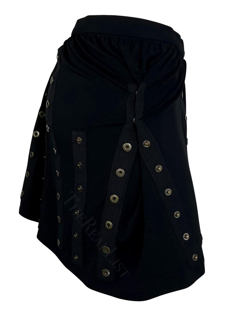S S 2003 Dolce And Gabbana ‘sex And Love Black Snap Wrap Stretch Jersey