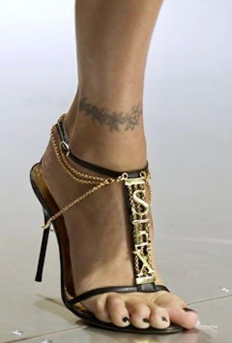 S S 2003 Dolce And Gabbana Sex And Love Black Leather Sex Kitten