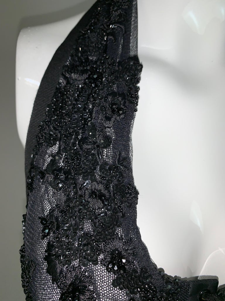 S/S 2003 Dolce and Gabbana Special Piece Sheer Mesh Beaded Plunging ...