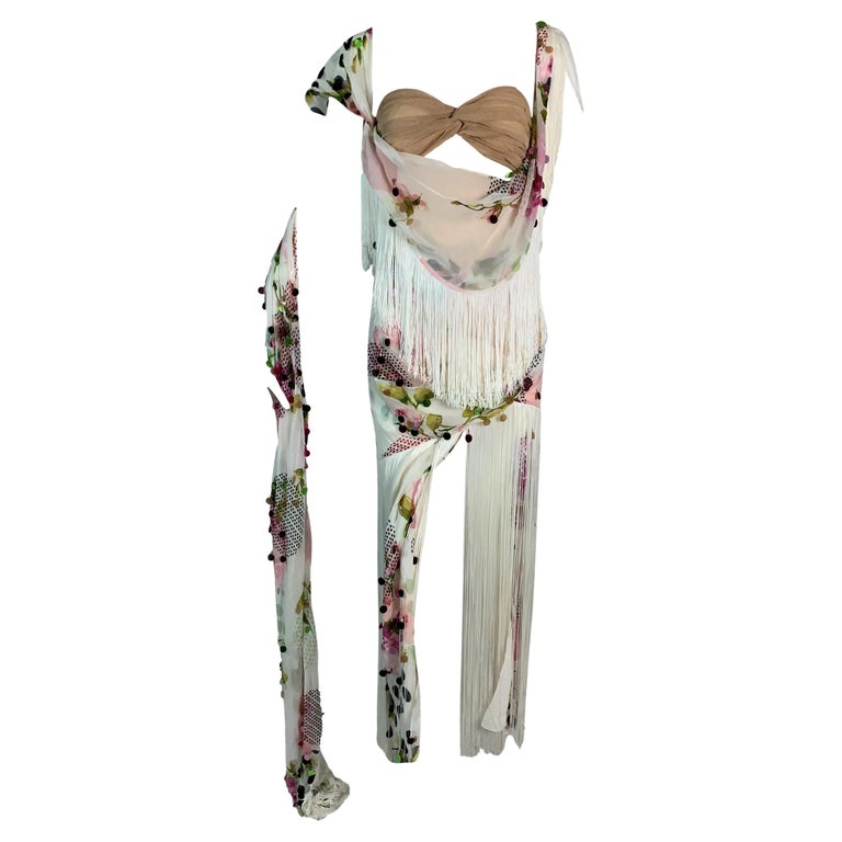 S/S 2004 Christian Dior by John Galliano Runway Cut-Out Fringe Flapper ...