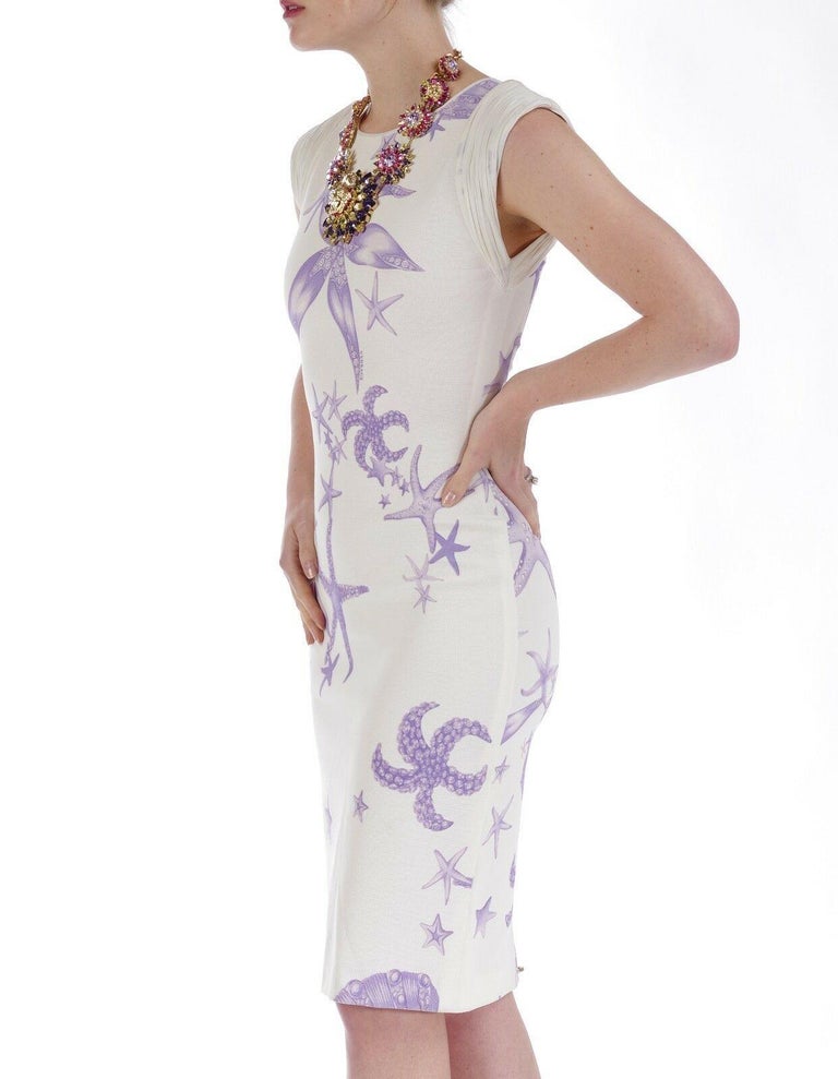 S/S 2012 Unique Sample VERSACE White Starfish and Seashell print dress ...