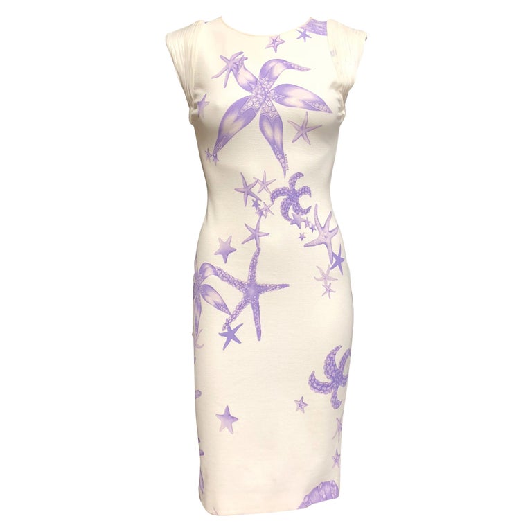S/S 2012 Unique Sample VERSACE White Starfish and Seashell print dress ...