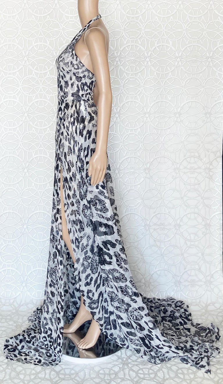 S/S 2016 VERSUS VERSACE LEOPARD Long DRESS 38 - 2 For Sale at 1stDibs