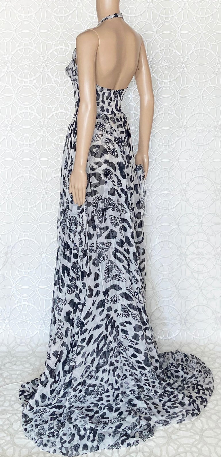 S/S 2016 VERSUS VERSACE LEOPARD Long DRESS 38 - 2 For Sale at 1stDibs