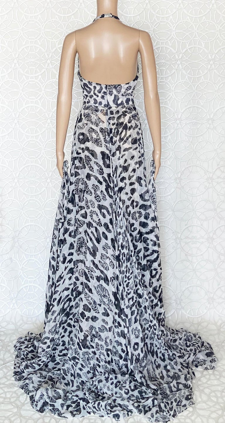 S/S 2016 VERSUS VERSACE LEOPARD Long DRESS 38 - 2 For Sale at 1stDibs