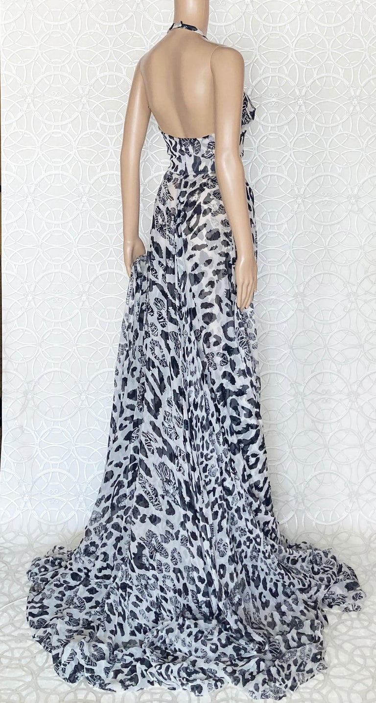 S/S 2016 VERSUS VERSACE LEOPARD Long DRESS 38 - 2 For Sale at 1stDibs