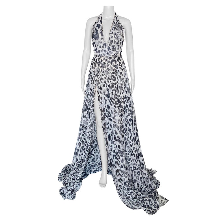 S/S 2016 VERSUS VERSACE LEOPARD Long DRESS 38 - 2 For Sale at 1stDibs