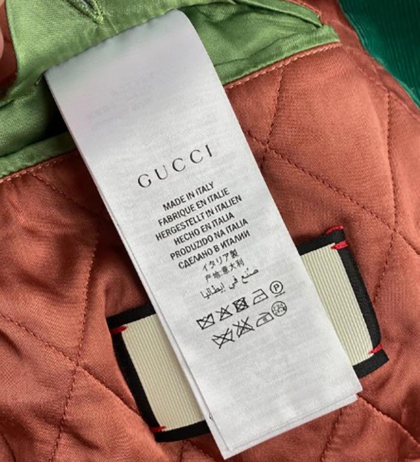 S/S 2017 GUCCI STRIPED VARSITY GREEN JACKET It 52 - XL For Sale at ...