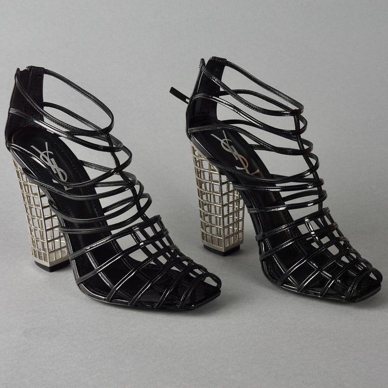 S/S2009 YVES SAINT LAURENT Ysl Cage Heel Ankle Boots For Sale at ...