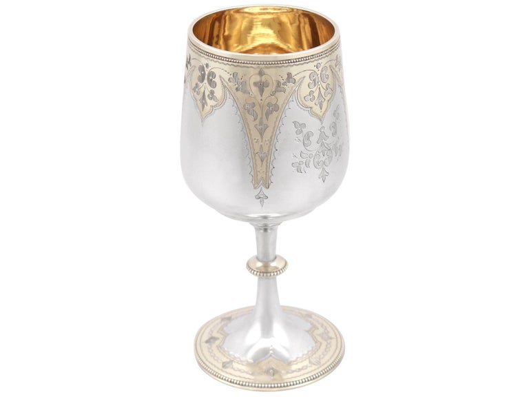 S Smith and Son Boxed Victorian Sterling Silver Goblet For Sale at 1stDibs
