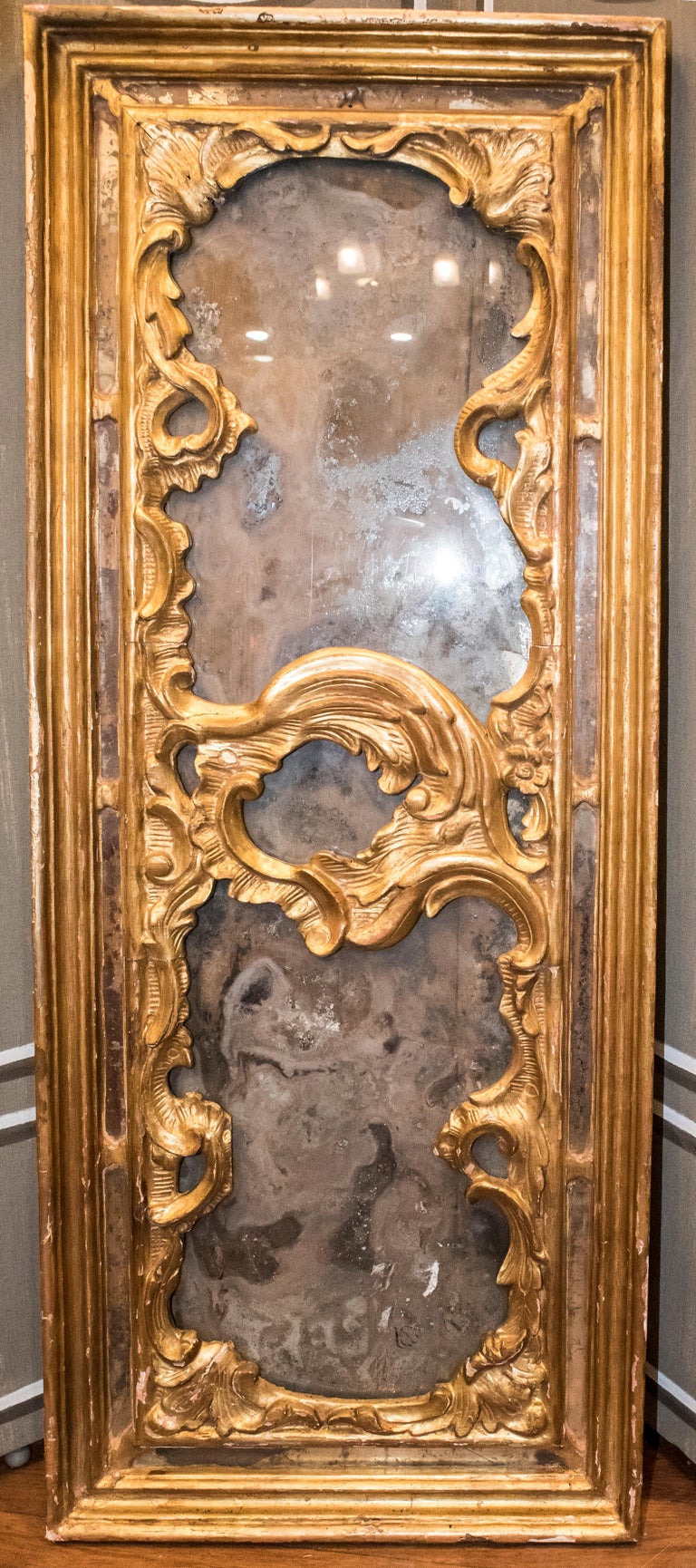 S xviii Gilded and Carved Wood and Painted Crystals French of Pair of ...