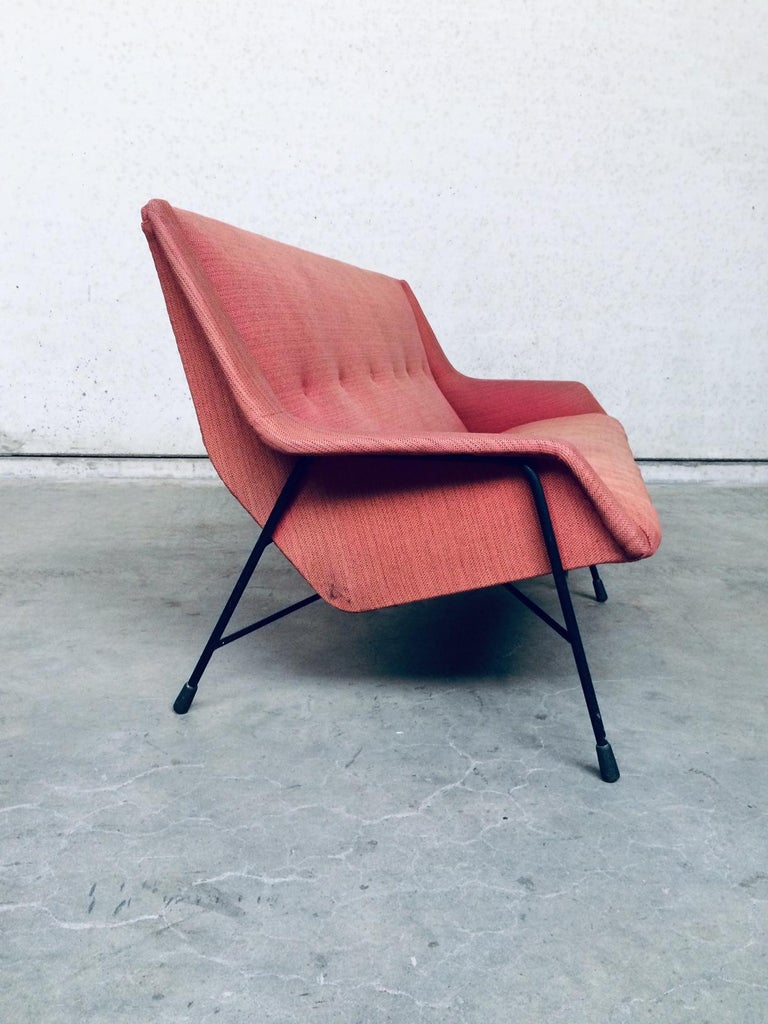 S12 Model 3 Seat Sofa by Alfred Hendrickx for Belform, Belgium, 1958 For Sale at 1stDibs