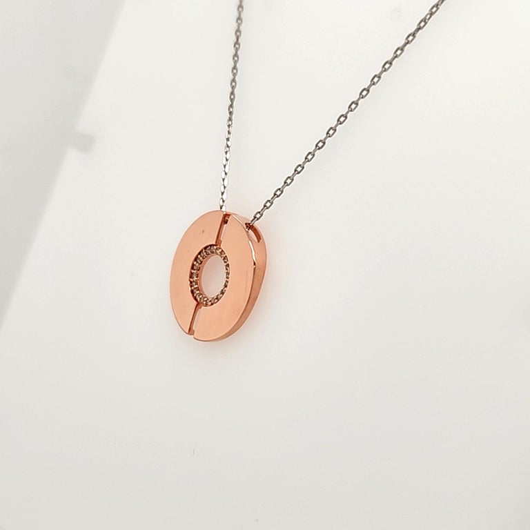 S925 Terling Silver Disk Pendant Featuring Natural Brown Diamonds For ...