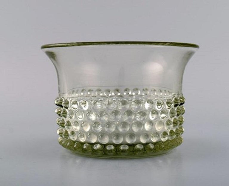 Saara Hopea for Nuutajärvi, Two Bowls in Art Glass, Budded Design ...