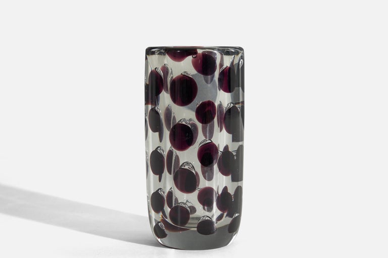 Saara Hopea, "Panther" Vase, Blown Glass, Nuutajärvi Notsjö, Finland, c ...