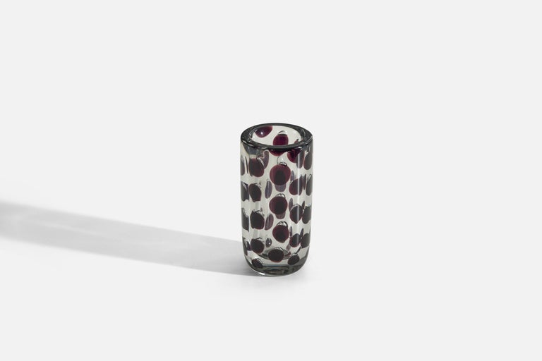 Saara Hopea, "Panther" Vase, Blown Glass, Nuutajärvi Notsjö, Finland, c ...