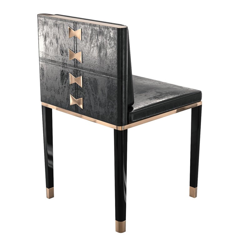 "Sabbia" Chair with Bronze and Tailor Made Leather, Istanbul For Sale ...