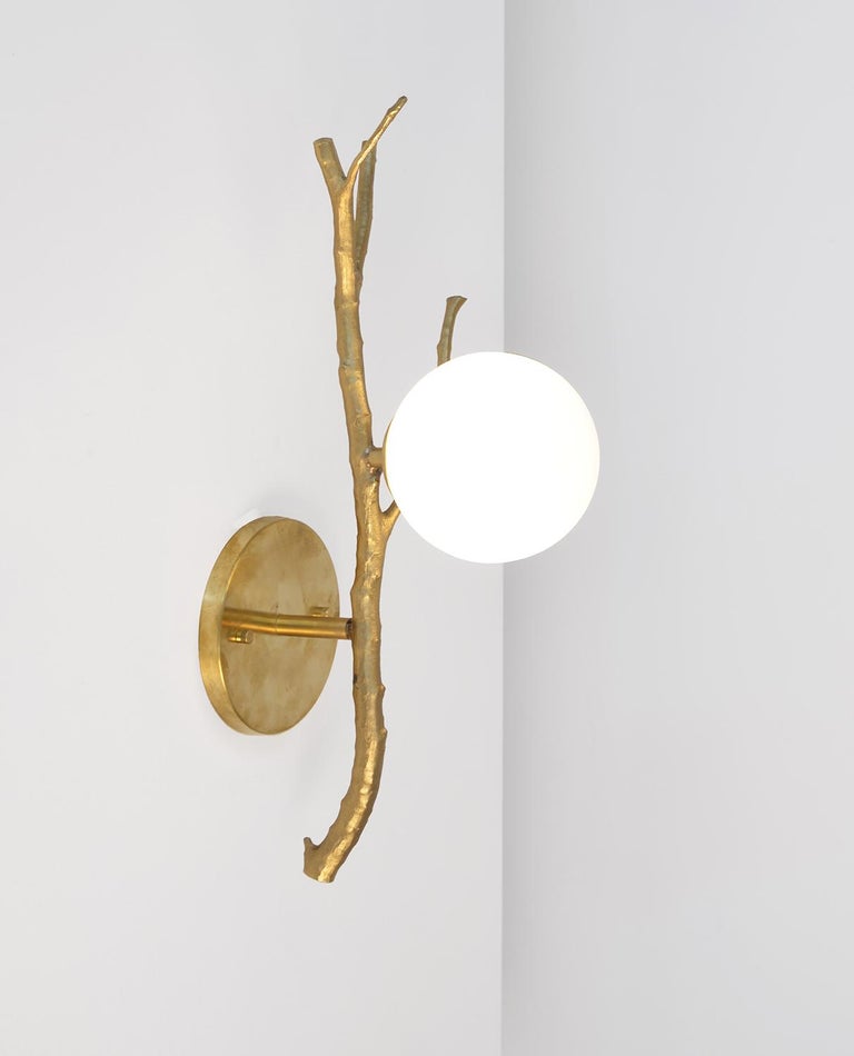 Sabiá - Brazilian contemporary wall lamp made of cast bronze For Sale ...
