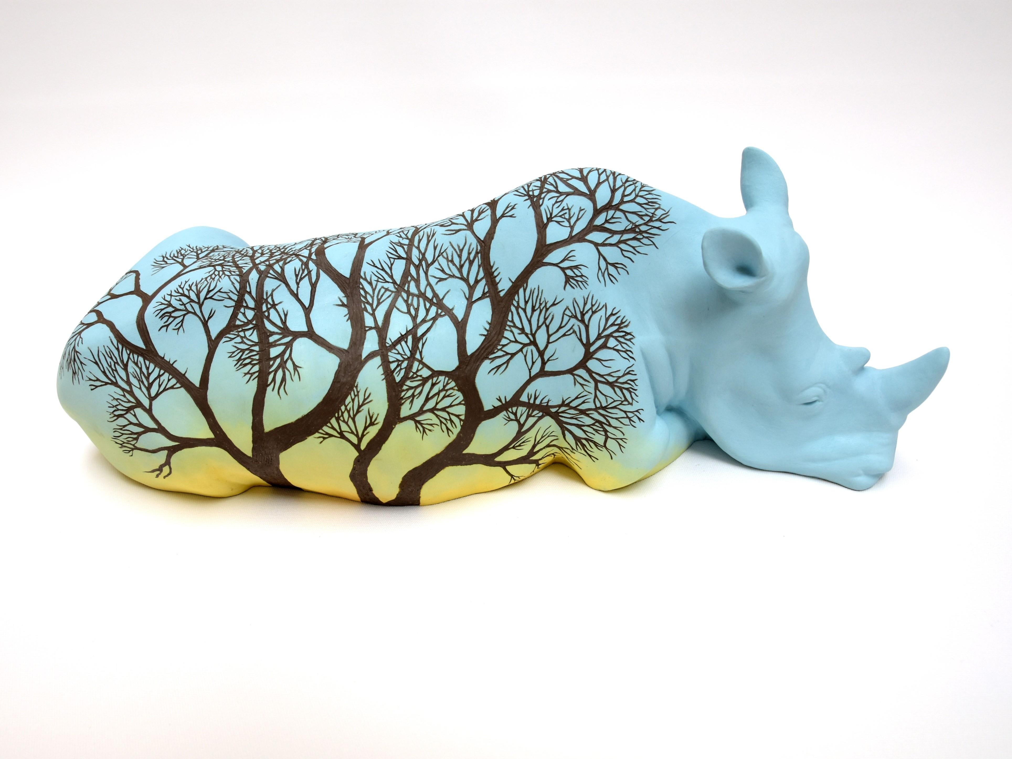 Sabina Pelc - "Wolf - Cherry", unique animal sculpture, ceramic ...