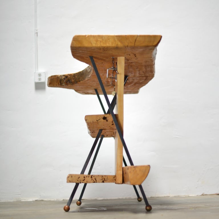 Sabino Burl Wood Bar and Stool Set For Sale at 1stDibs | sabino bar