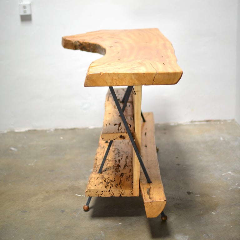 Sabino Burl Wood Bar and Stool Set For Sale at 1stDibs | sabino bar