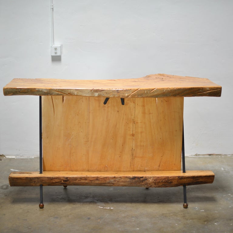 Sabino Burl Wood Bar and Stool Set For Sale at 1stDibs | sabino bar