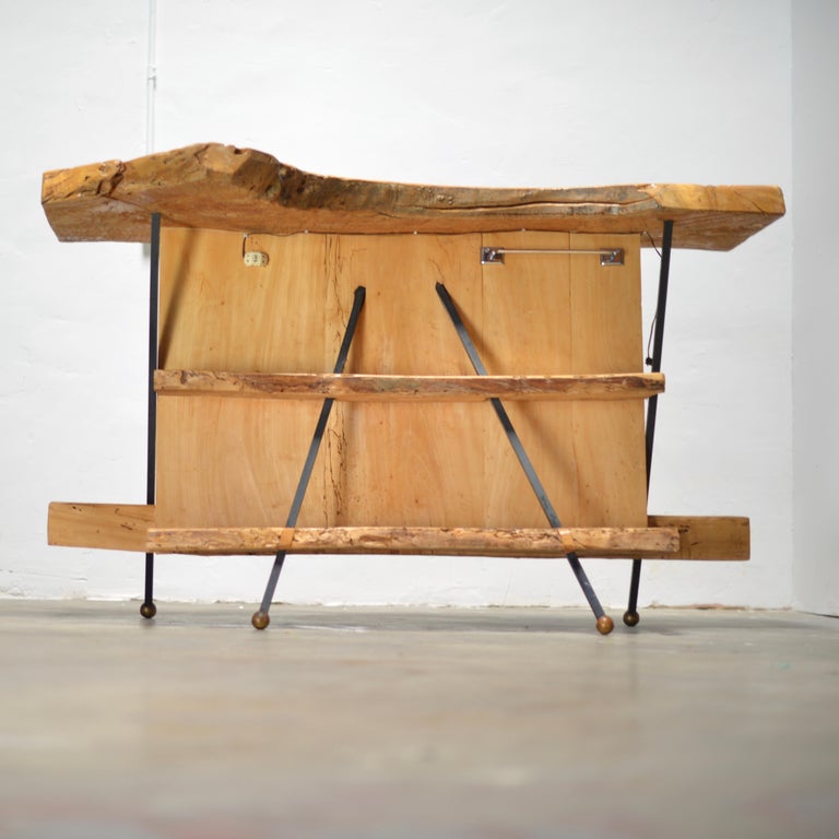 Sabino Burl Wood Bar and Stool Set For Sale at 1stDibs | sabino bar