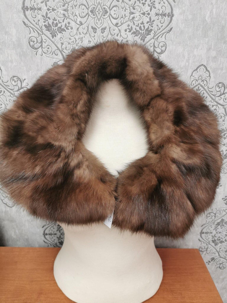 Sable fur collar / scarf For Sale at 1stDibs | sable fur scarf