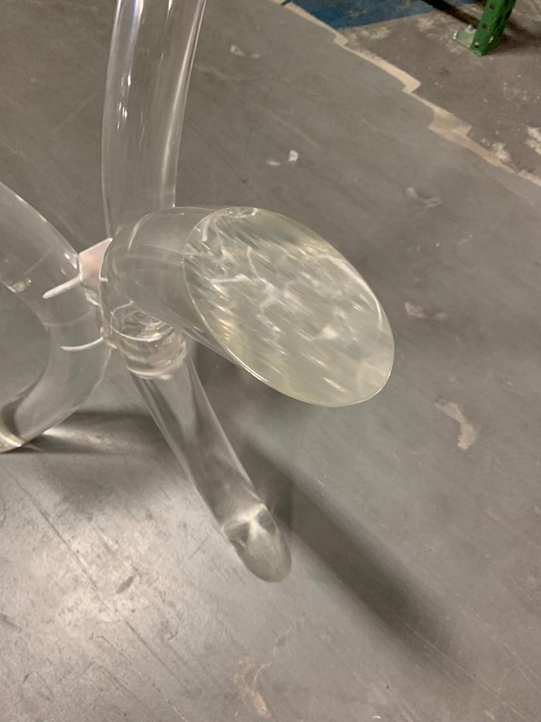 Sabot Leg Lucite Table Base, circa 1980s at 1stDibs