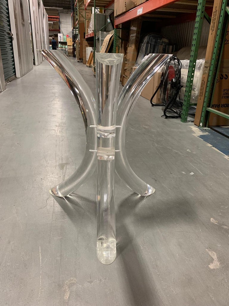 Sabot Leg Lucite Table Base, circa 1980s at 1stDibs